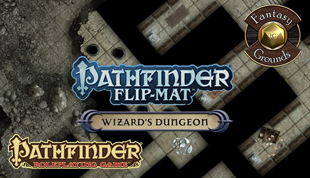 Fantasy Grounds - Pathfinder Flip-Mat: Wizard's Dungeon (Map Pack ...