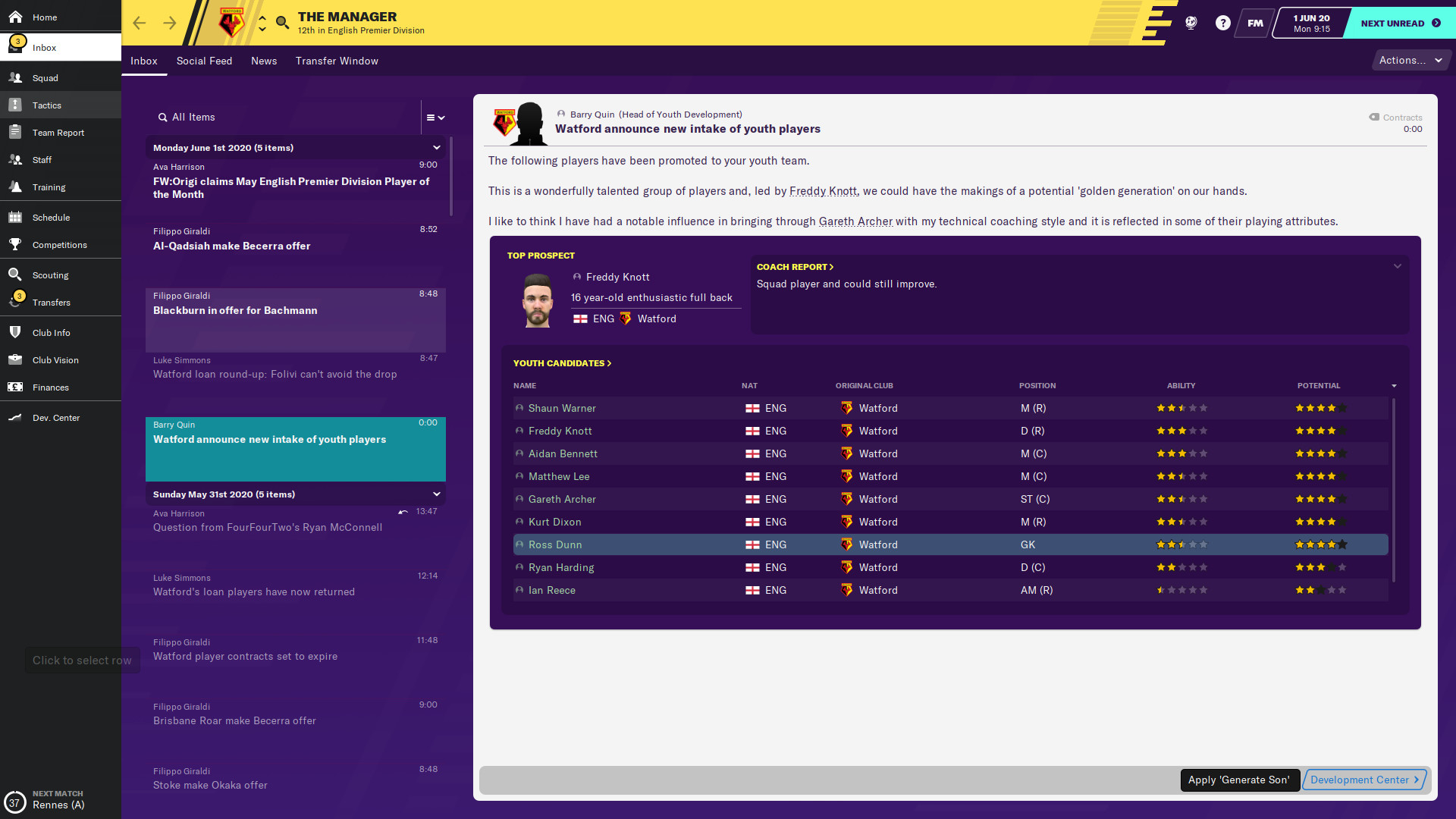Football Manager 2020 Touch - Golden Generation | Steambase
