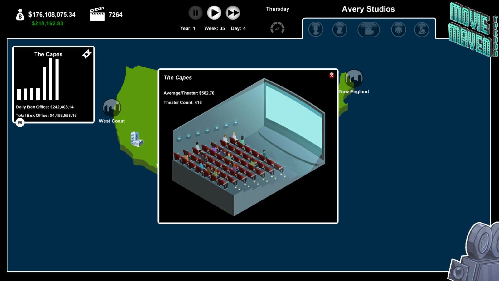 Movie Maven: A Tycoon Game on Steam