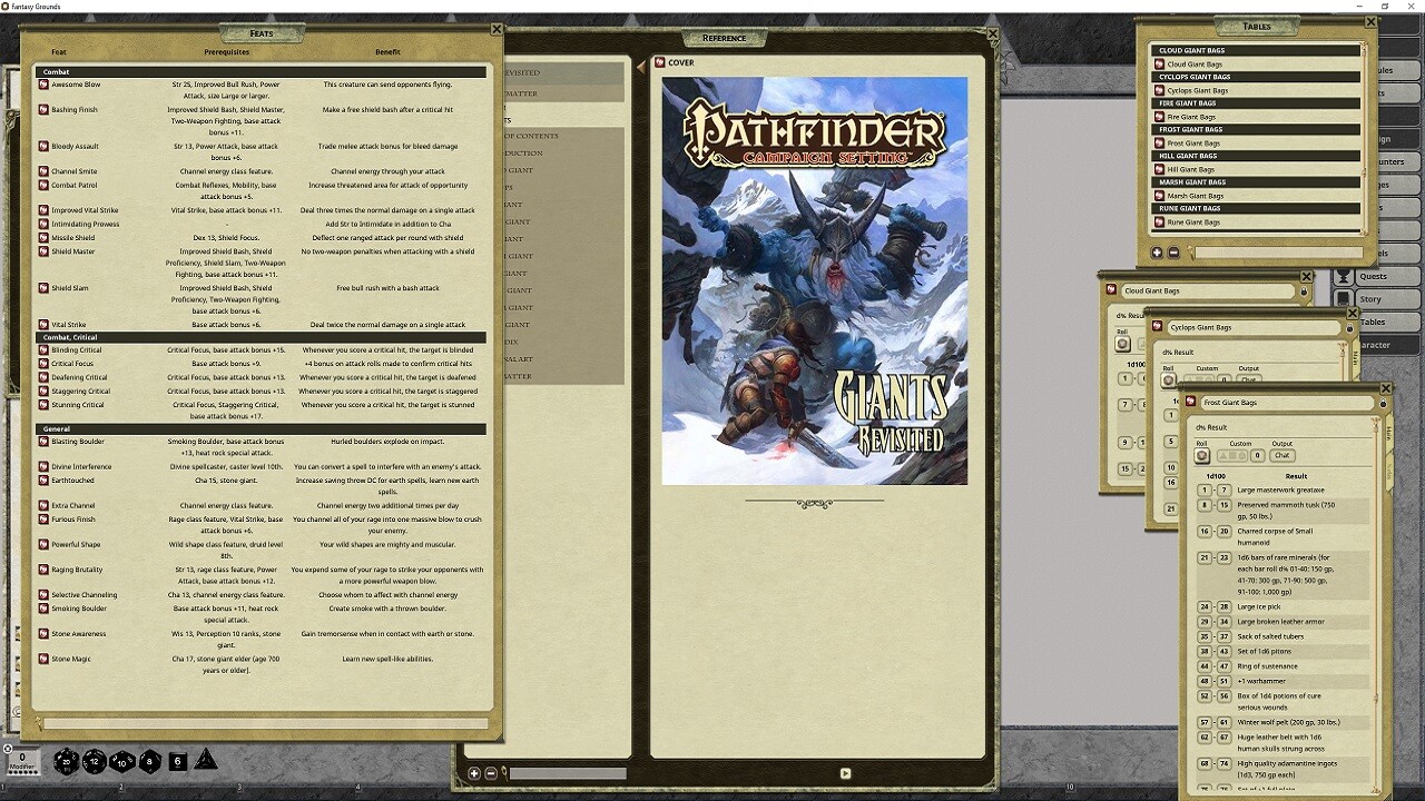 Fantasy Grounds Pathfinder Rpg Campaign Setting Giants Revisited