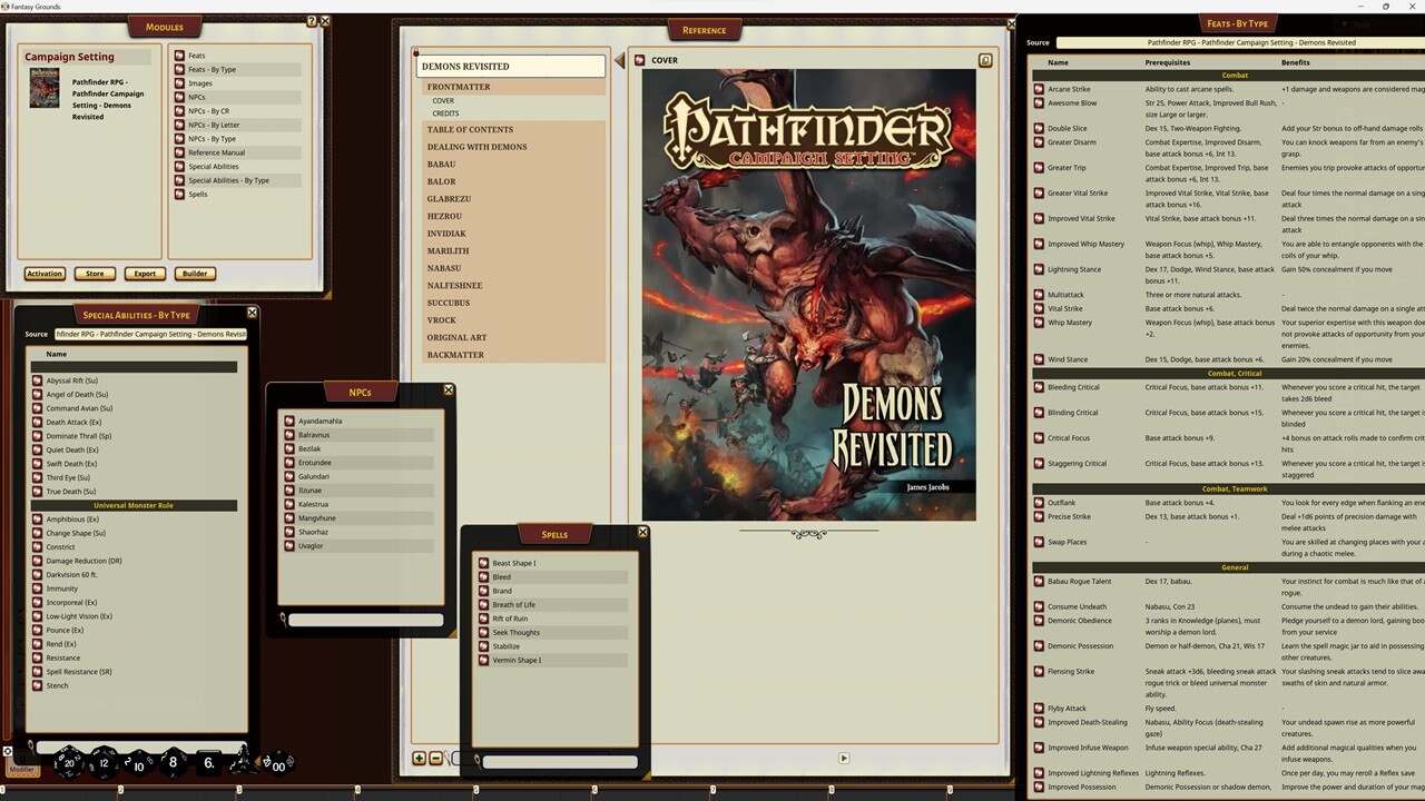 Fantasy Grounds Pathfinder Rpg Campaign Setting Demons Revisited