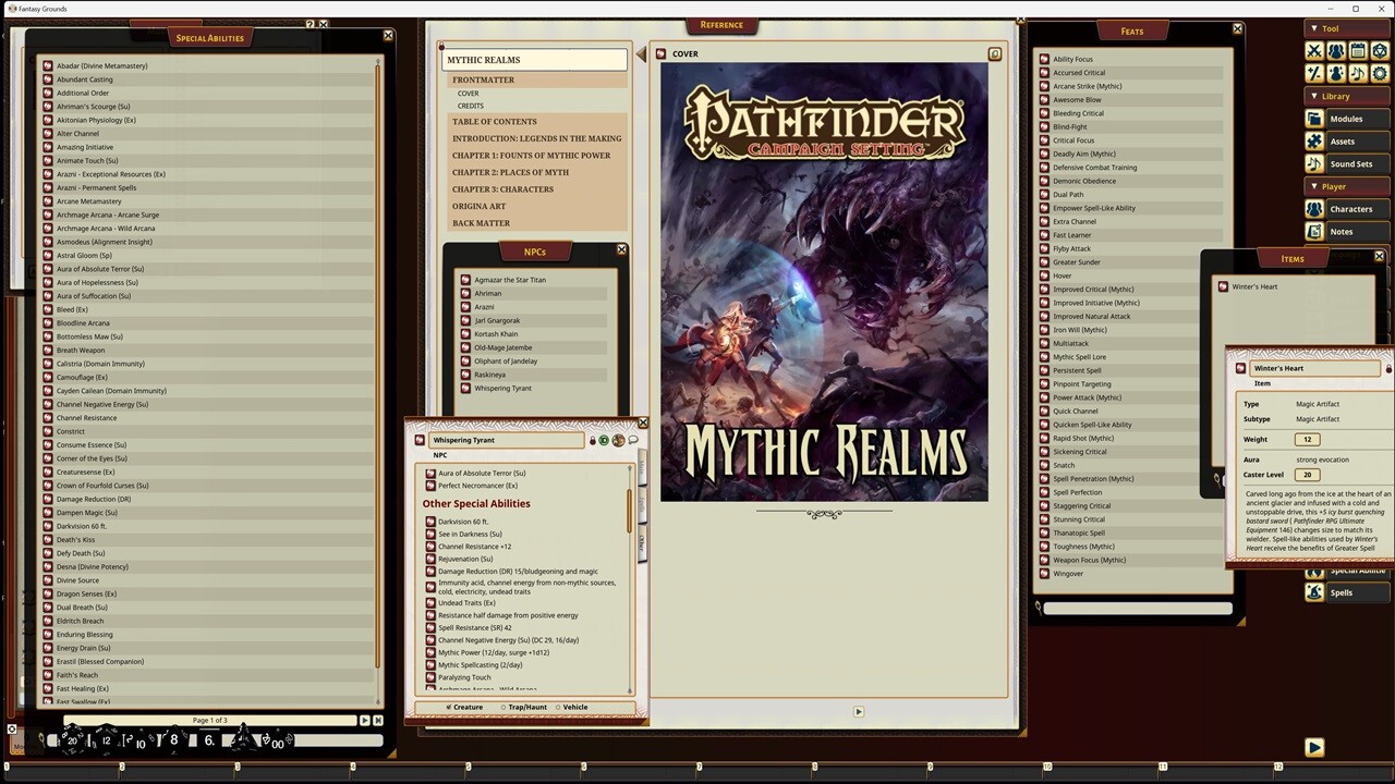 Fantasy Grounds Pathfinder Rpg Campaign Setting Mythic Realms On Steam