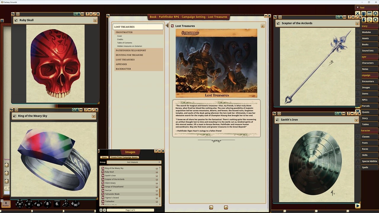 Fantasy Grounds Pathfinder Rpg Campaign Setting Lost Treasures On