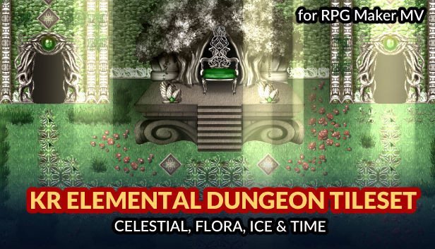 RPG Maker MV - KR Elemental Dungeon Tileset - Celestial Flora Ice Time ...
