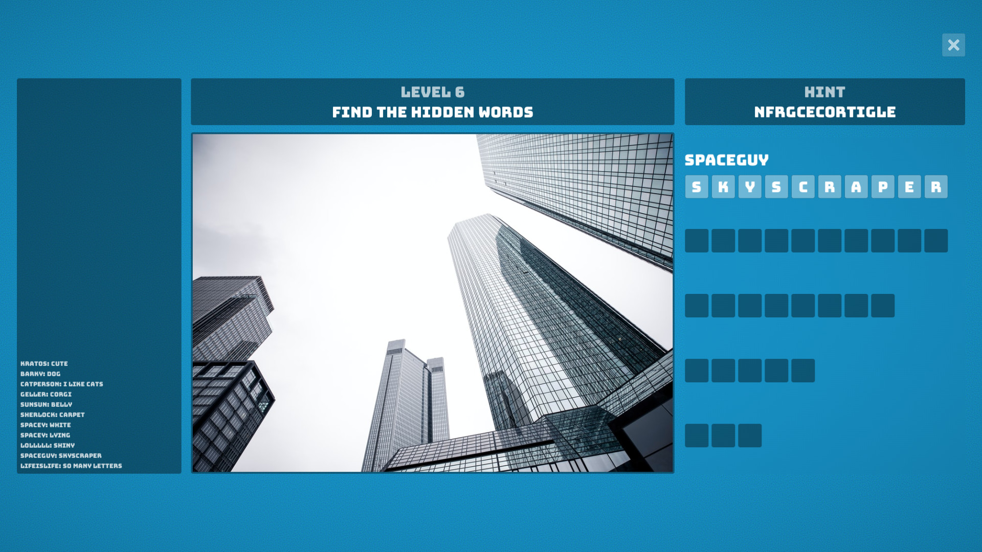 Hidden Words on Steam