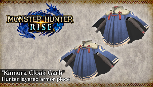 Monster Hunter Rise - "Kamura Cloak Garb" Hunter layered armor piece on ...