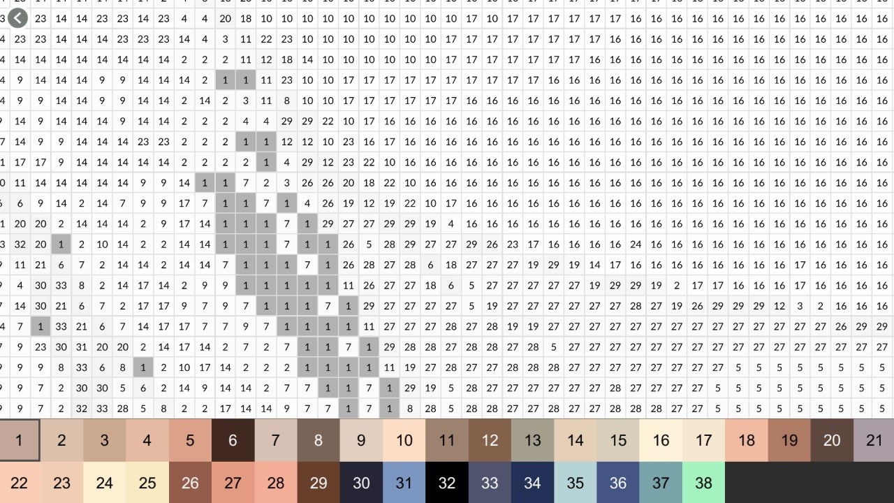 Anime Manga Style Girl - Color By Number Pixel Art Coloring · 스팀