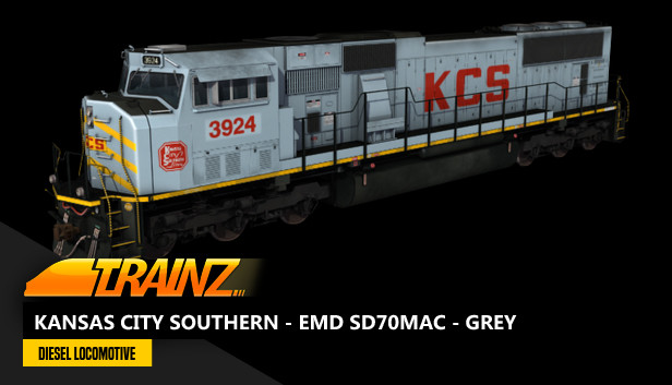 Trainz Plus DLC - Kansas City Southern - EMD SD70MAC - Grey on Steam