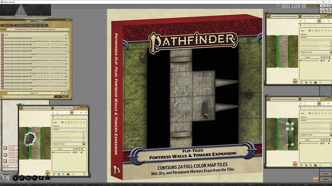 Fantasy Grounds Pathfinder Rpg Flip Tiles Fortress Walls And