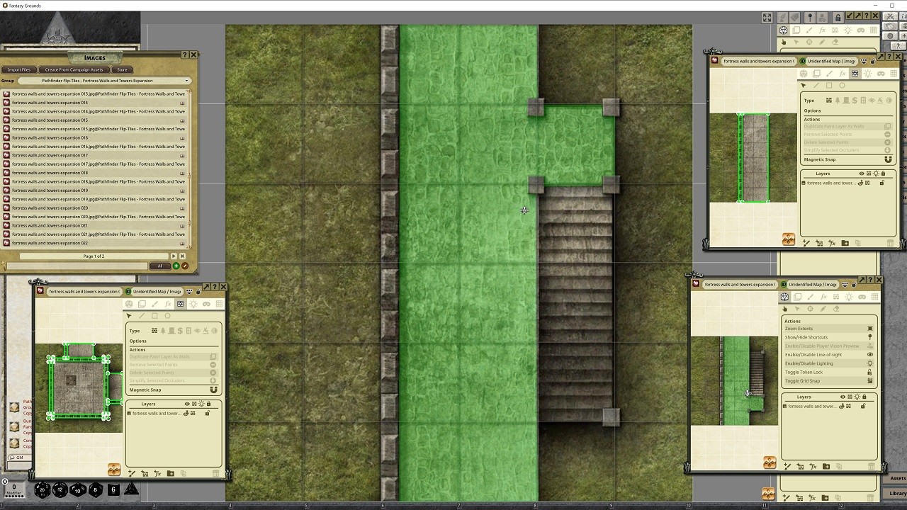 Fantasy Grounds Pathfinder Rpg Flip Tiles Fortress Walls And