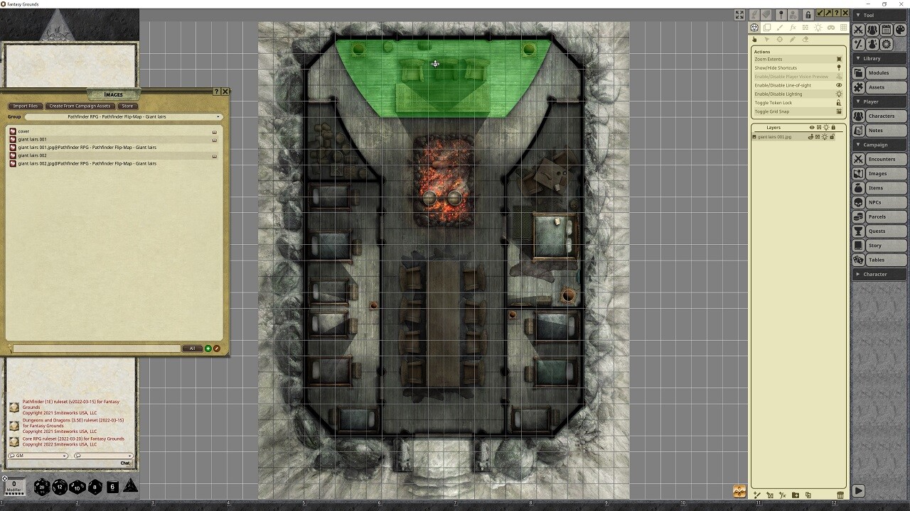 Fantasy Grounds Pathfinder Rpg Pathfinder Flip Mat Giant Lairs On