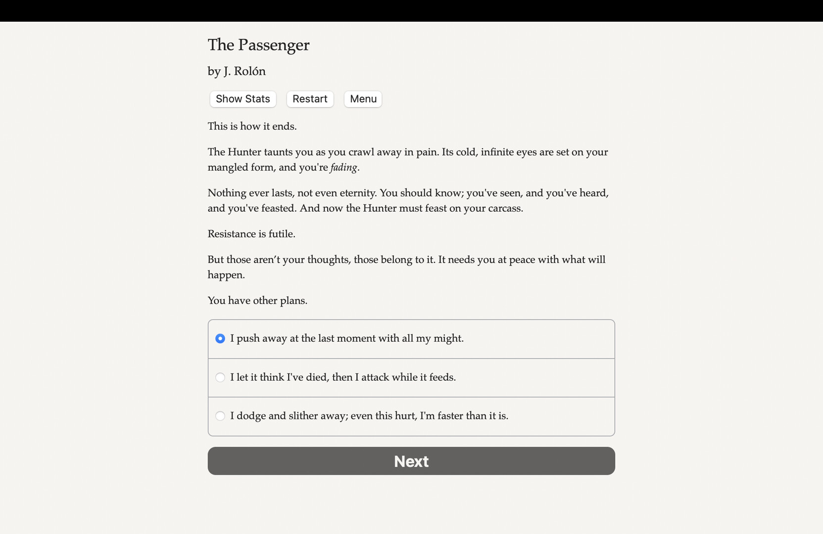 The Passenger on Steam