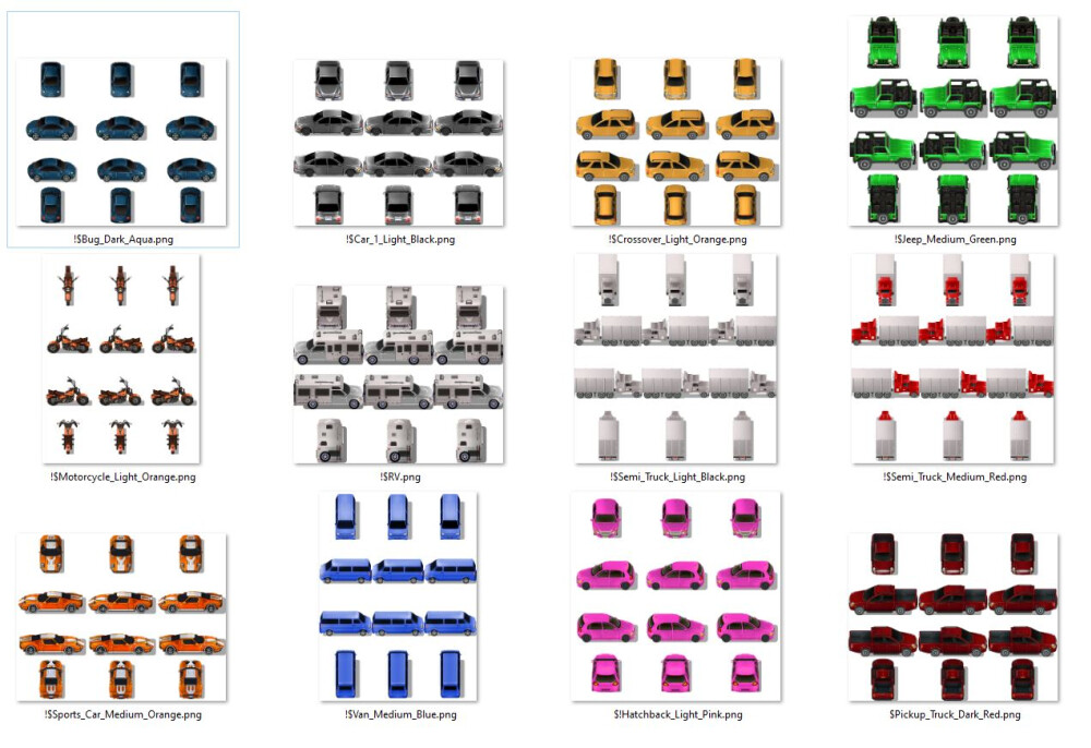 Rpg Maker Mv Kr Transportation Station Cars Trucks And Gas Tileset