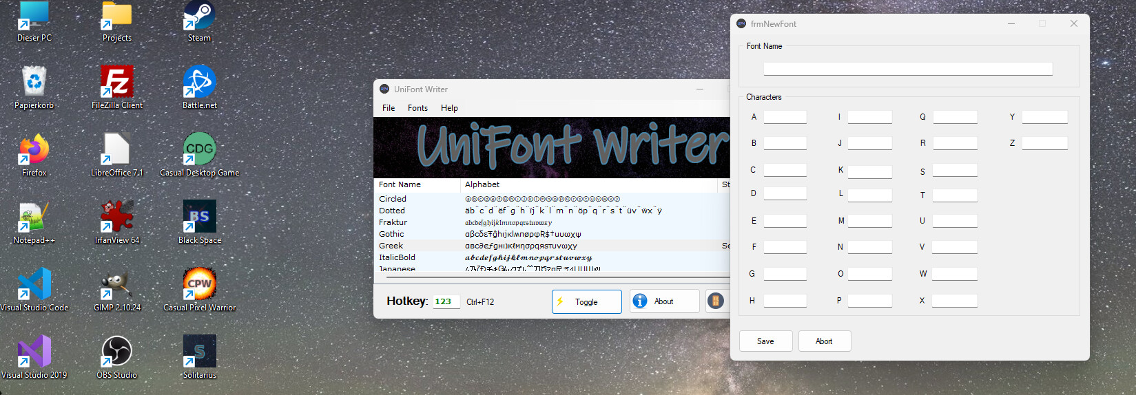 UniFont Writer on Steam