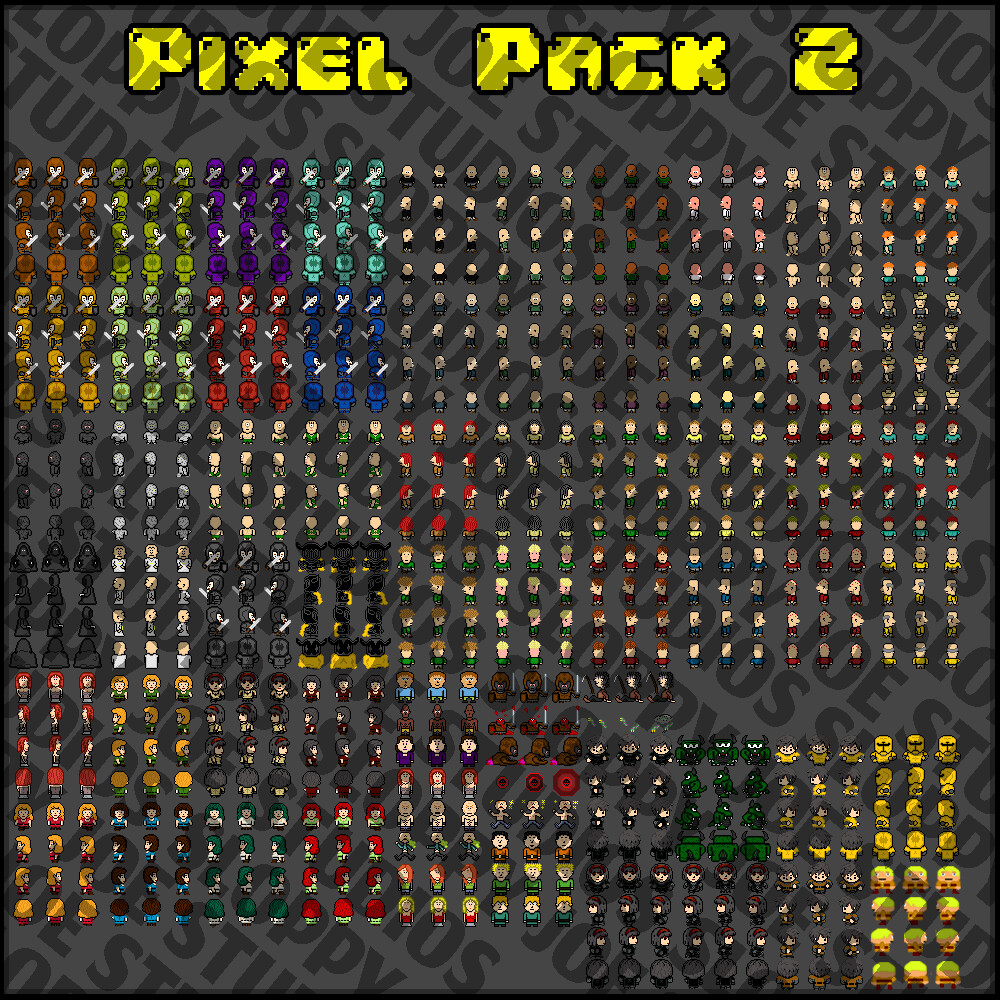 Rpg Maker Mz Pixel Pack 2 Characters Faces Sideview Enemies On Steam
