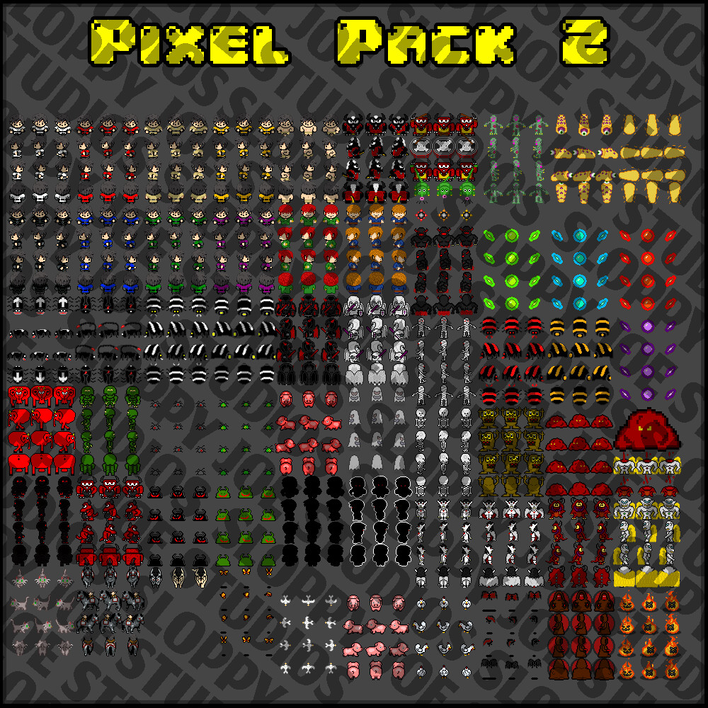 Rpg Maker Mz Pixel Pack 2 Characters Faces Sideview Enemies On Steam