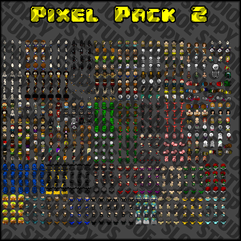 Rpg Maker Mz Pixel Pack 2 Characters Faces Sideview Enemies On Steam