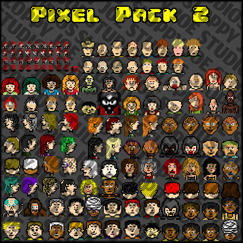 Save 20 On Rpg Maker Mv Pixel Pack 2 Characters Faces Sideview