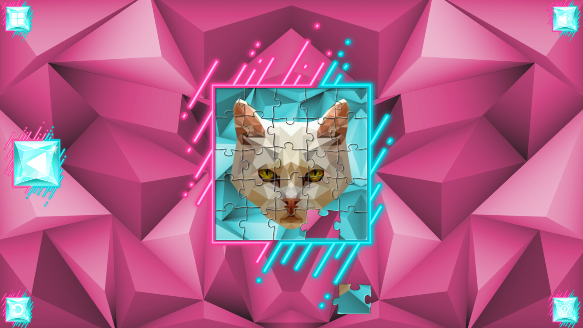 Poly Jigsaw: Cats on Steam