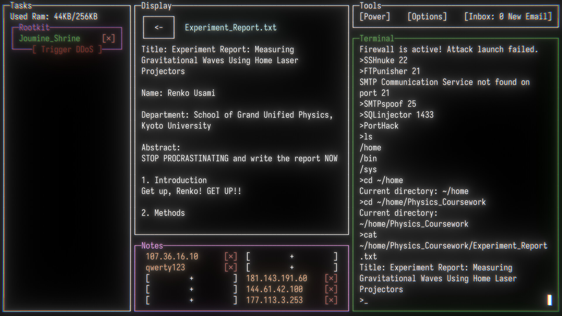 Hifuu OS: Hack Into the Barrier on Steam