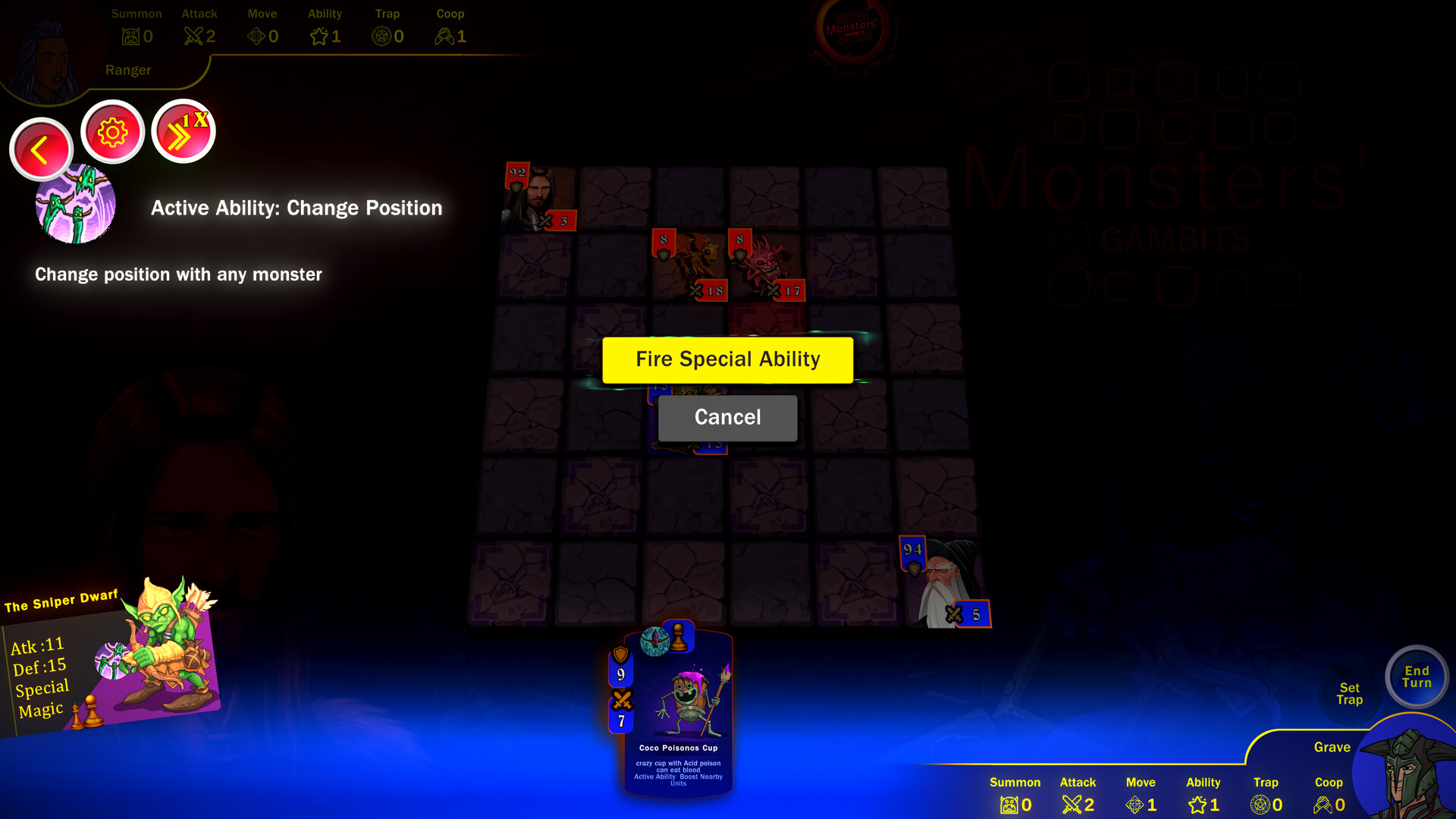Monsters' Gambits on Steam