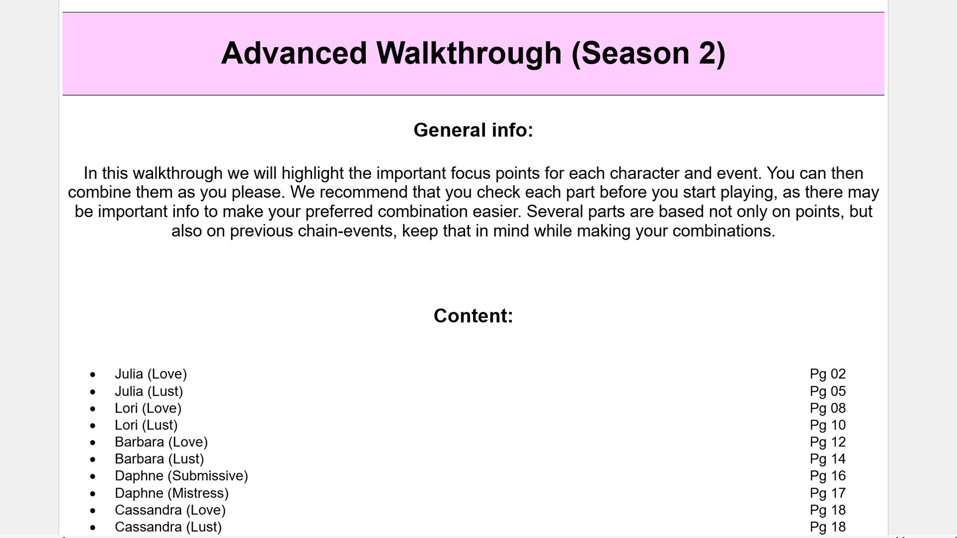 My Pleasure Season 2 Advanced Walkthrough On Steam