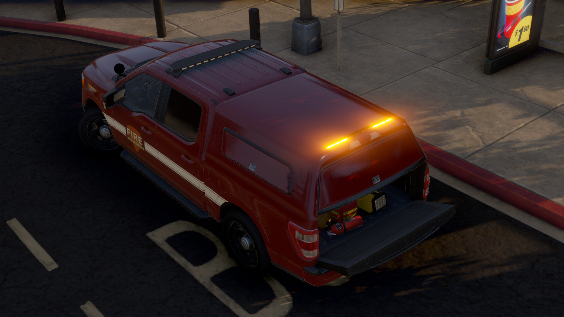 Flashing Lights: Pickup Truck Triple Pack (Police, Fire, EMS) - Keymailer