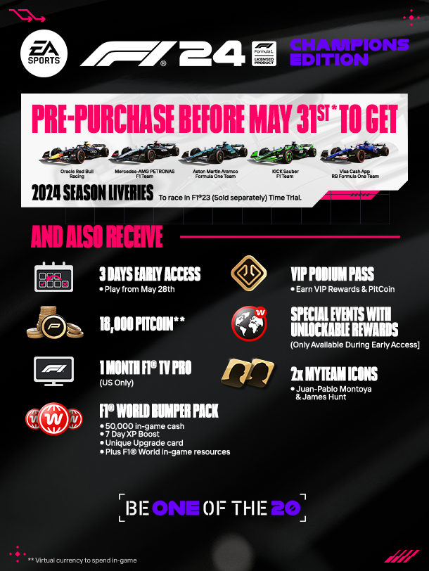 Pre-purchase F1® 24 on Steam