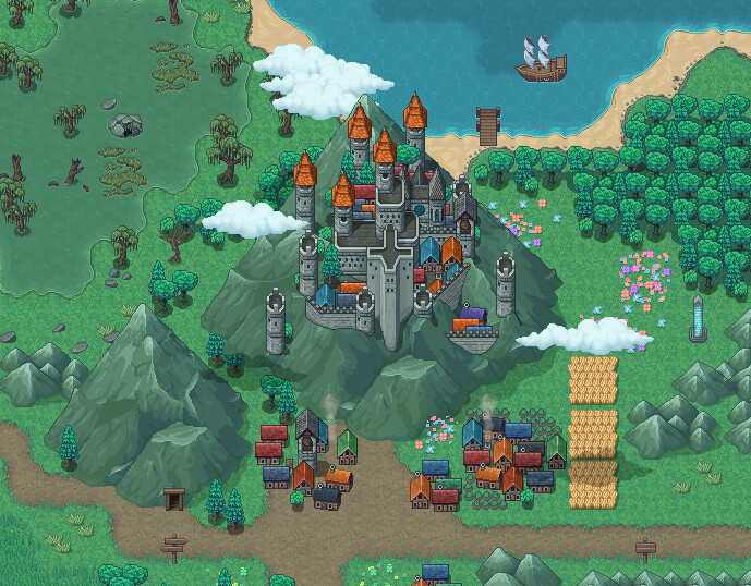 Rpg Maker Mz Winlu Fantasy Tileset Overworld On Steam