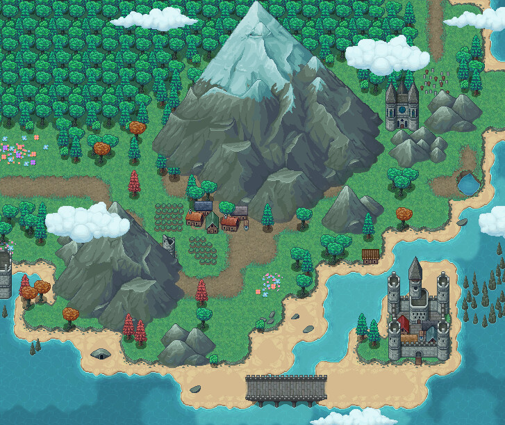 Rpg Maker Mz Winlu Fantasy Tileset Overworld On Steam