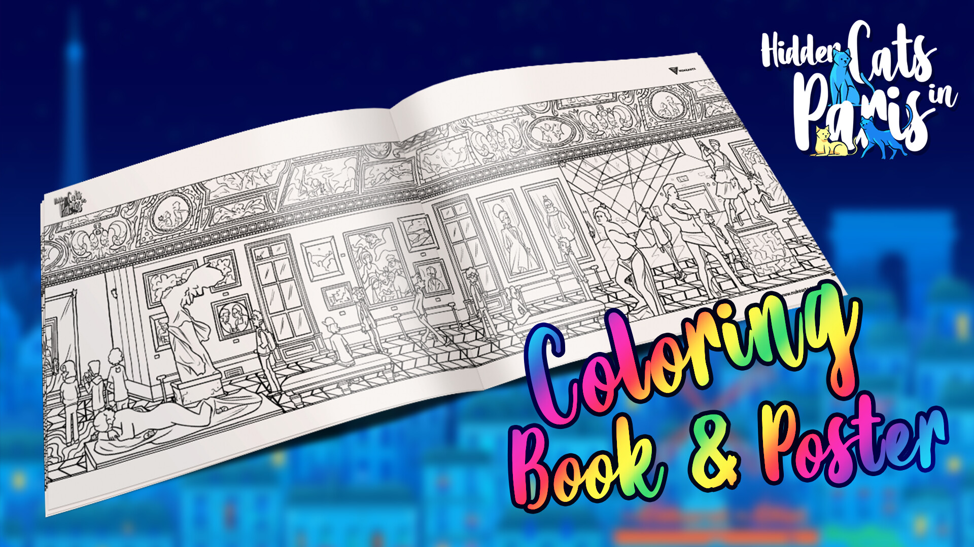 Save 10% on Hidden Cats in Paris - Printable PDF Coloring Book and ...