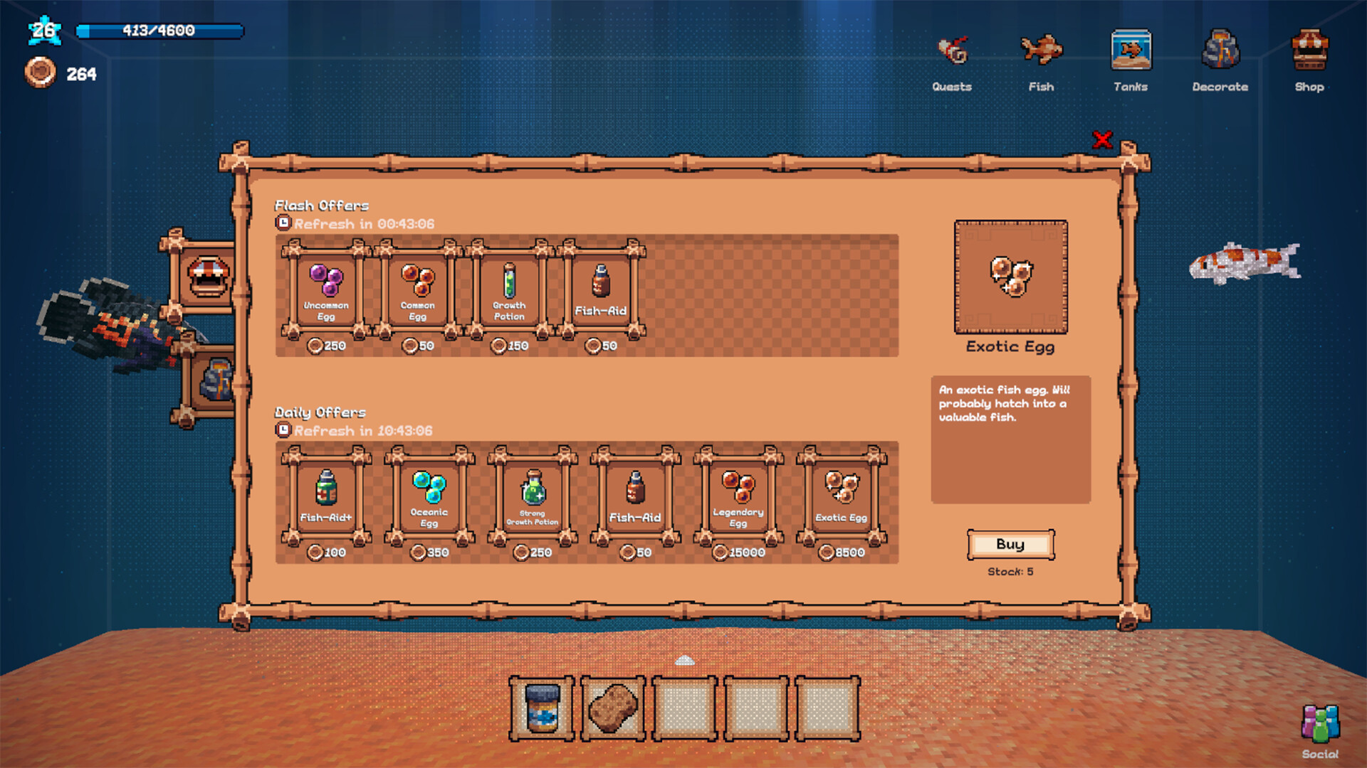 Tiny Aquarium: Social Fishkeeping on Steam