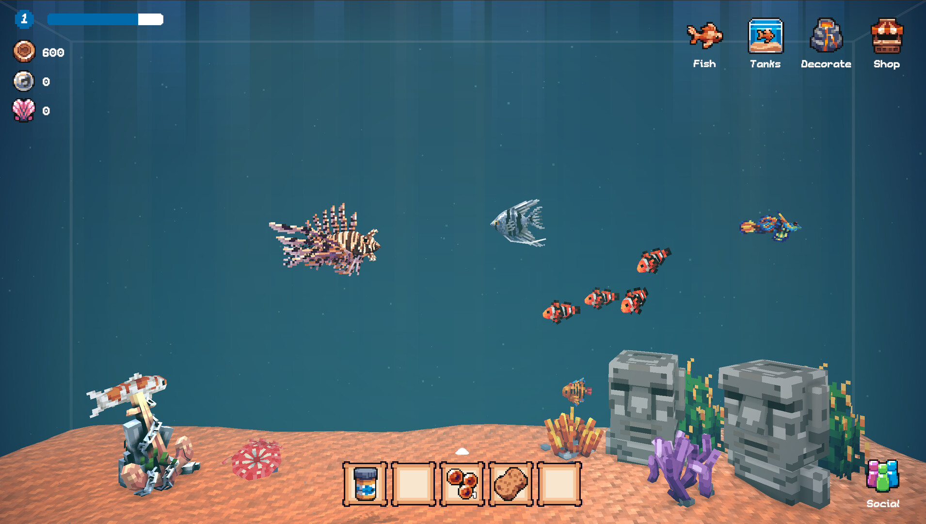 Tiny Aquarium: Social Fishkeeping on Steam