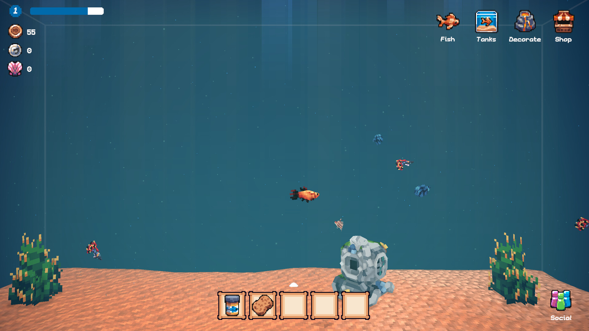 Tiny Aquarium: Social Fishkeeping on Steam