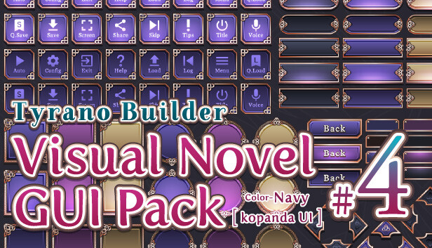 Tyrano Builder - Visual Novel GUI Pack #4 Color-Navy [kopanda UI] on Steam