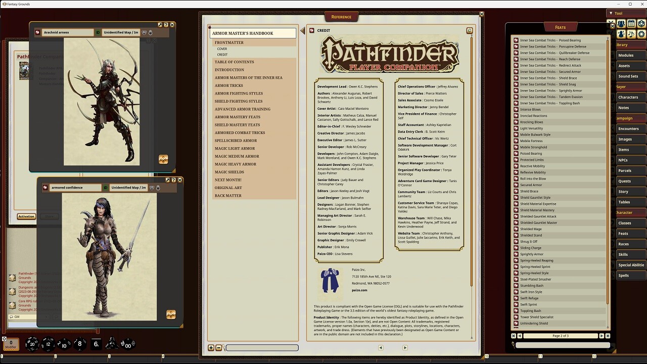 Fantasy Grounds Pathfinder Rpg Pathfinder Companion Armor Masters