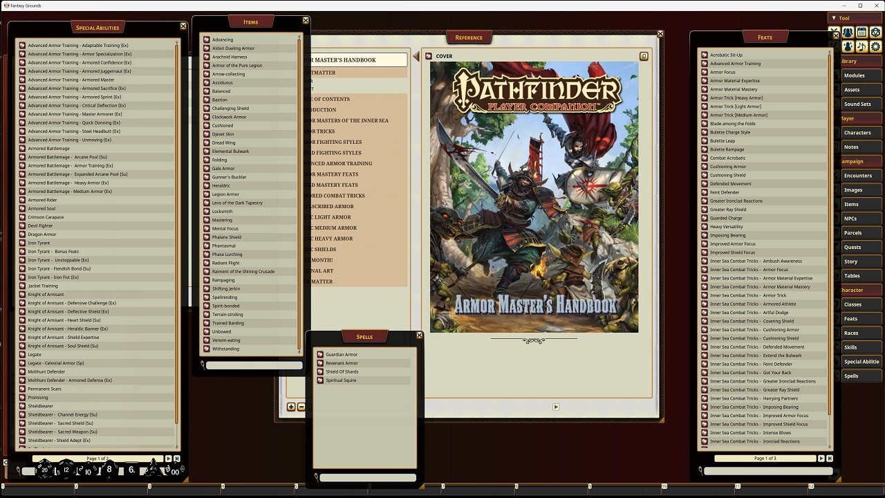 Fantasy Grounds Pathfinder Rpg Pathfinder Companion Armor Masters