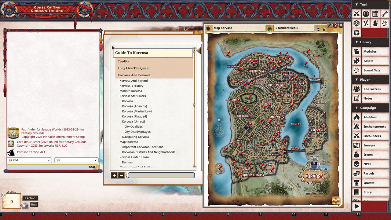 Fantasy Grounds Pathfinderr For Savage Worlds Guide To Korvosa On