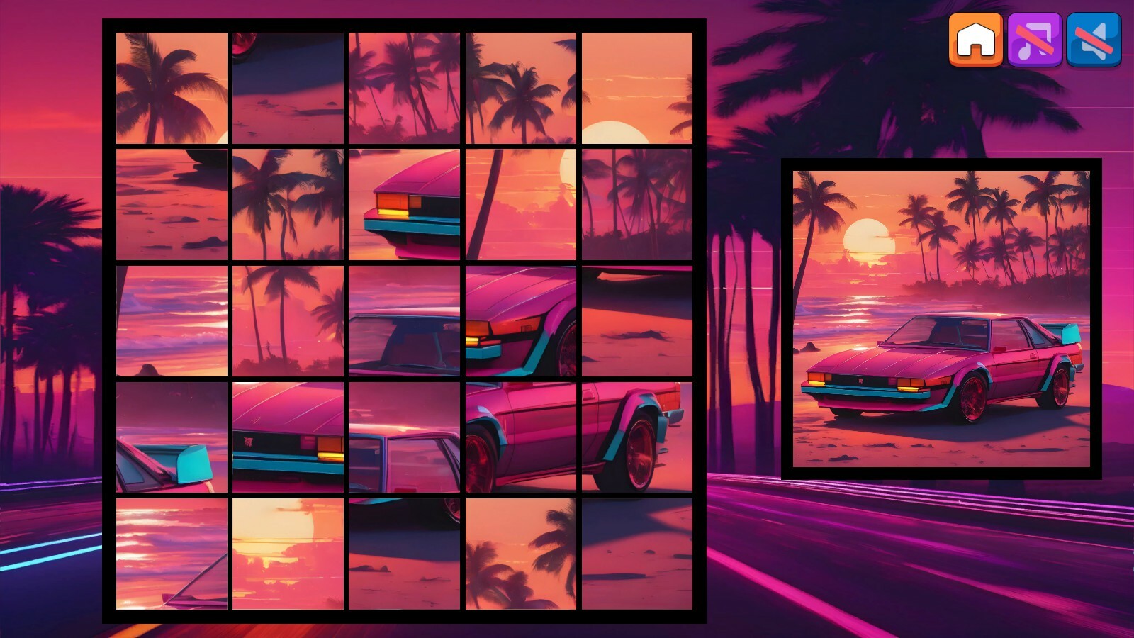 OG Puzzlers: Synthwave Cars on Steam
