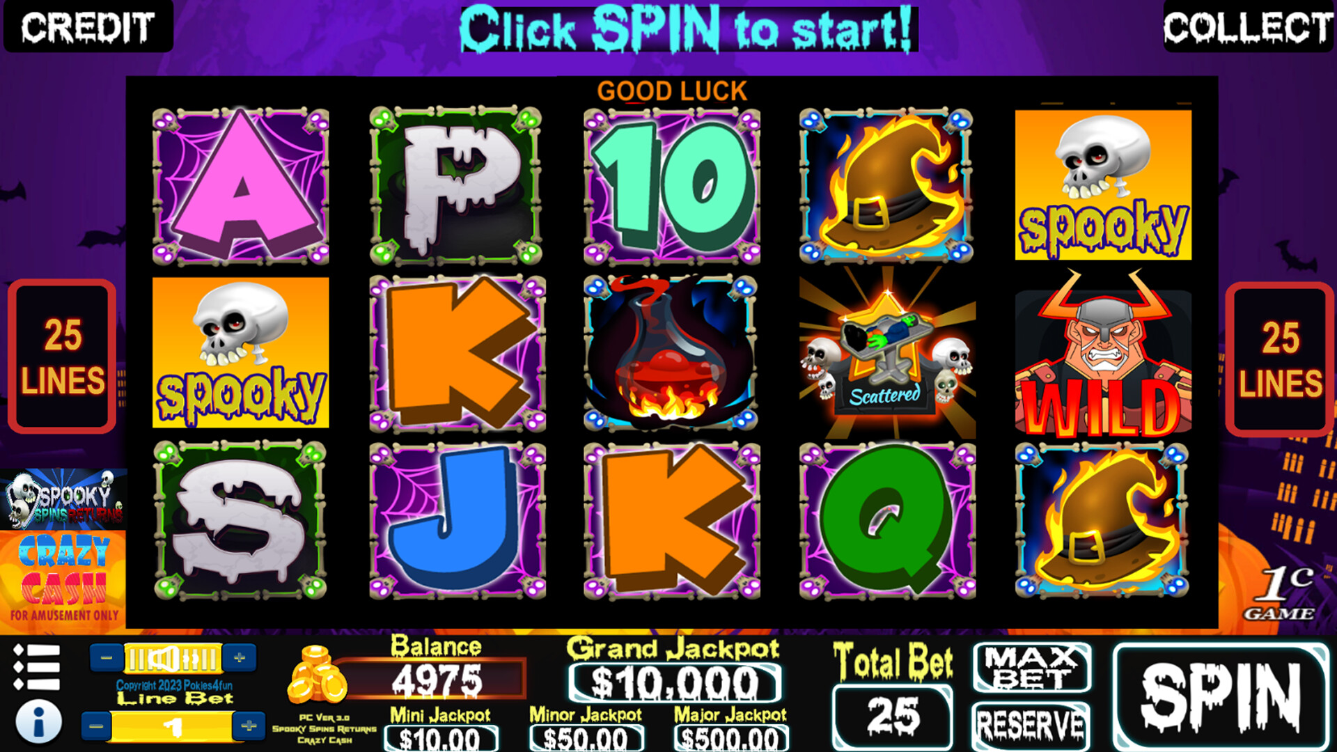 Spooky Spins Returns : Crazy Cash Edition - Slots on Steam