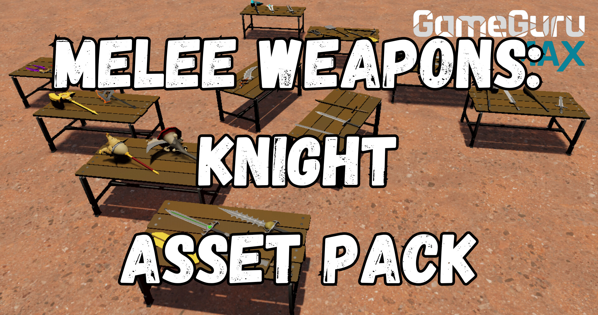 GameGuru MAX Low Poly Asset Pack - Knight Weapons Melee Steam'de