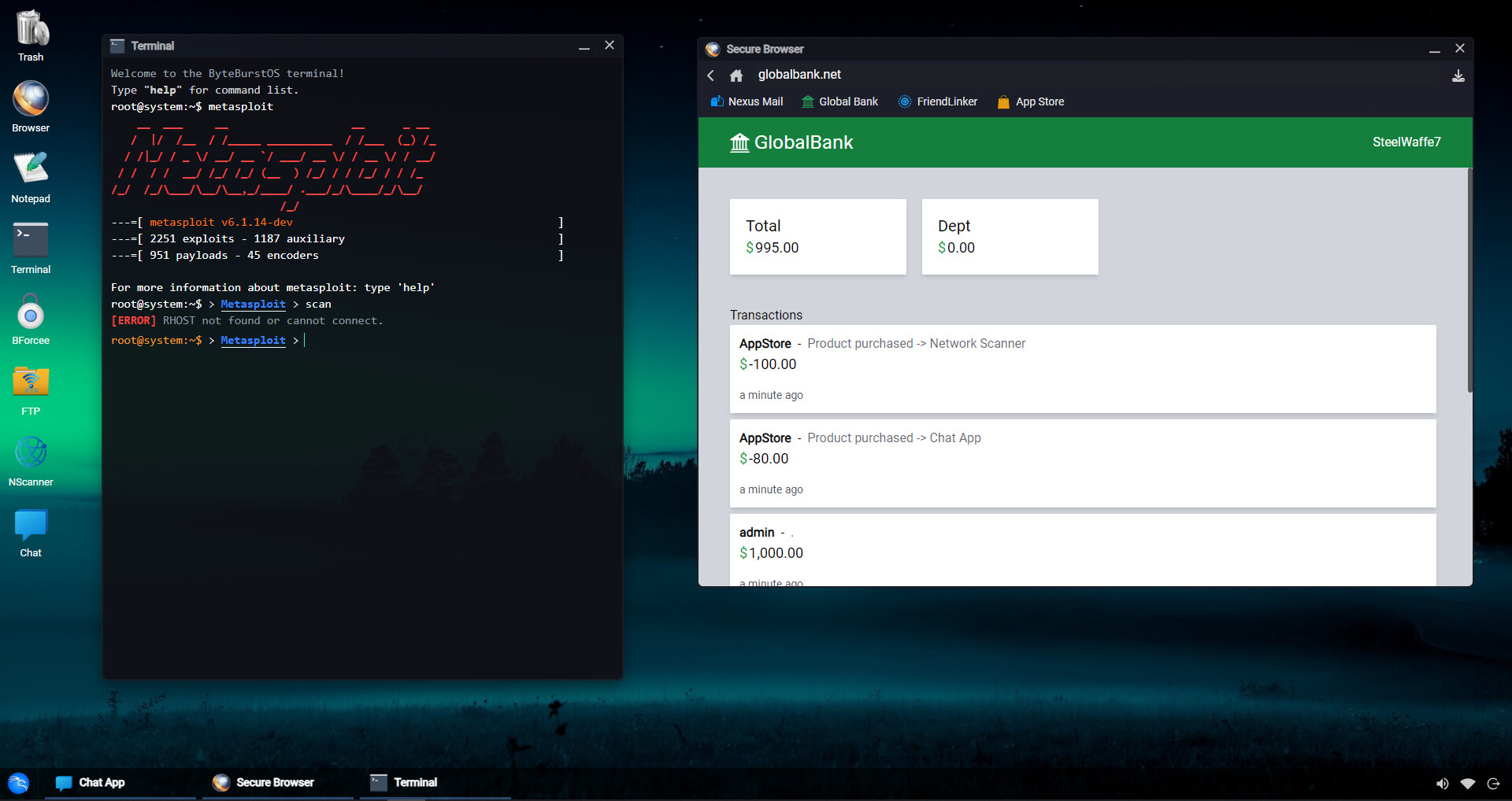 ByteBurst: Hacking Simulator on Steam