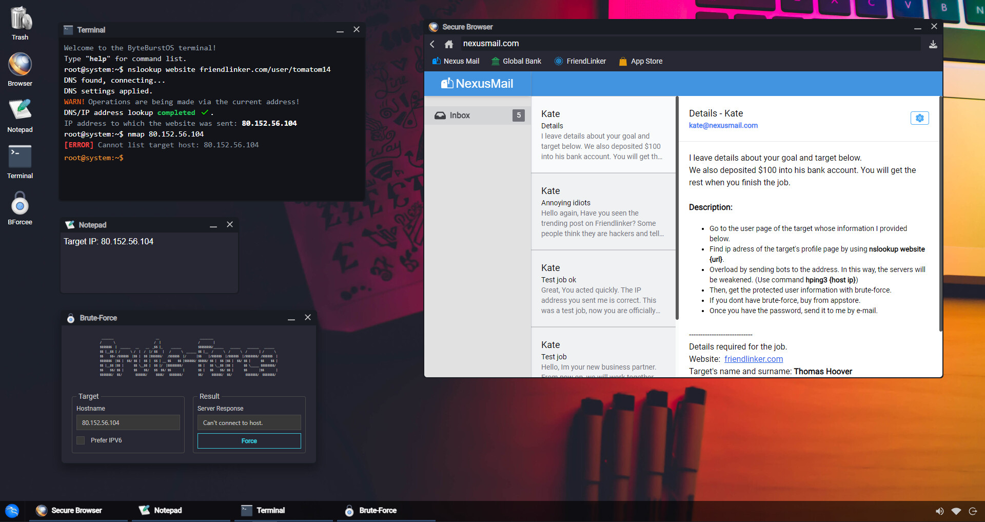 Save 50% on ByteBurst: Hacking Simulator on Steam