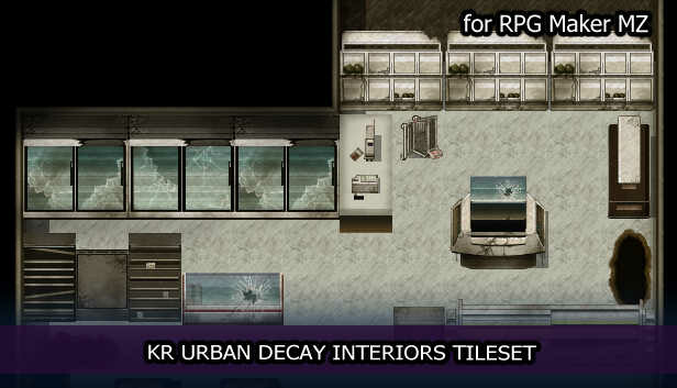RPG Maker MZ - KR Urban Decay Interior Tileset on Steam