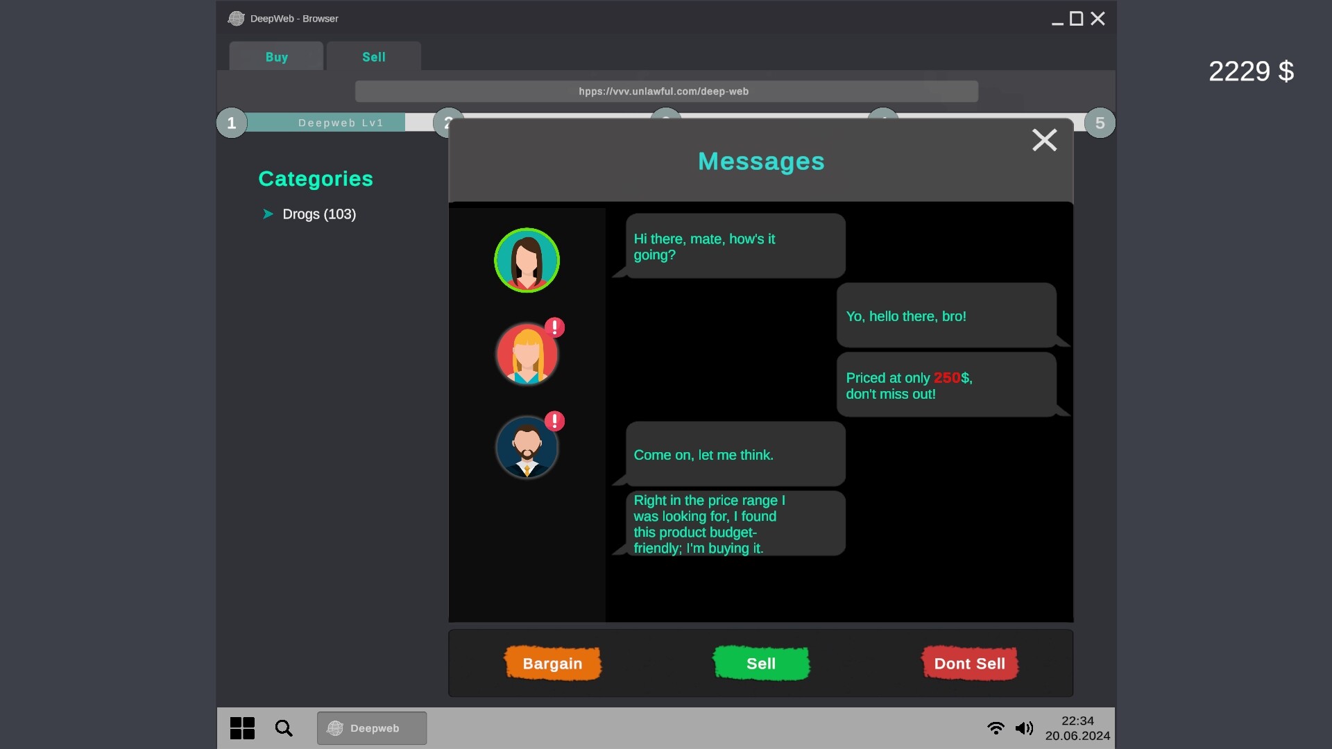 DeepWeb Simulator on Steam