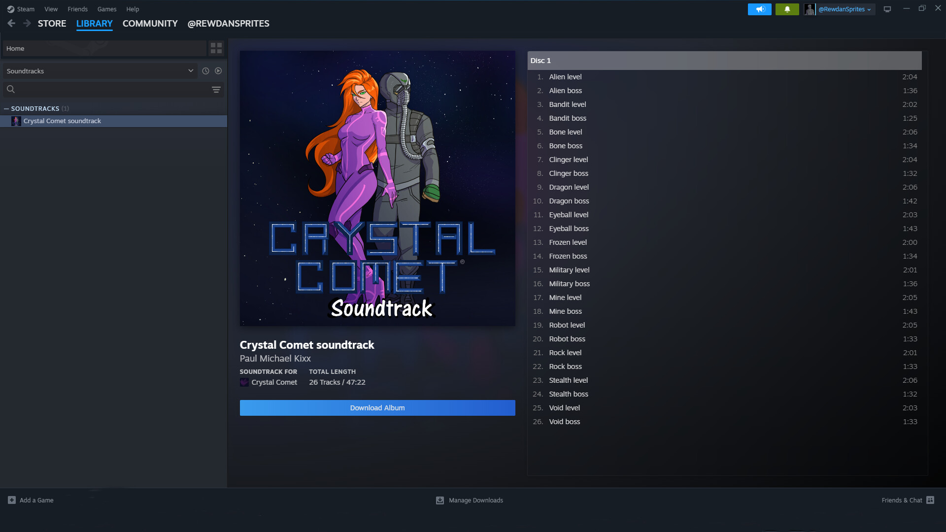 Crystal Comet Soundtrack on Steam