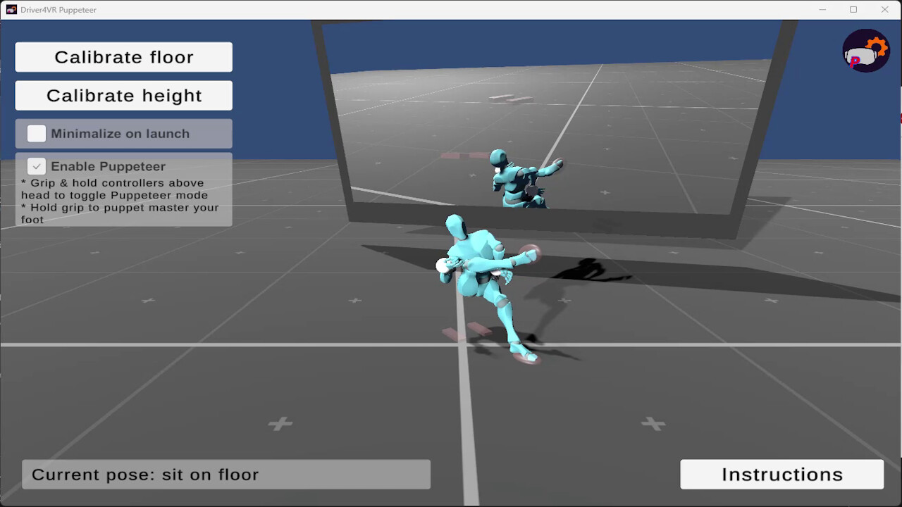 Driver4VR Puppeteer: Full Body Estimation on Steam