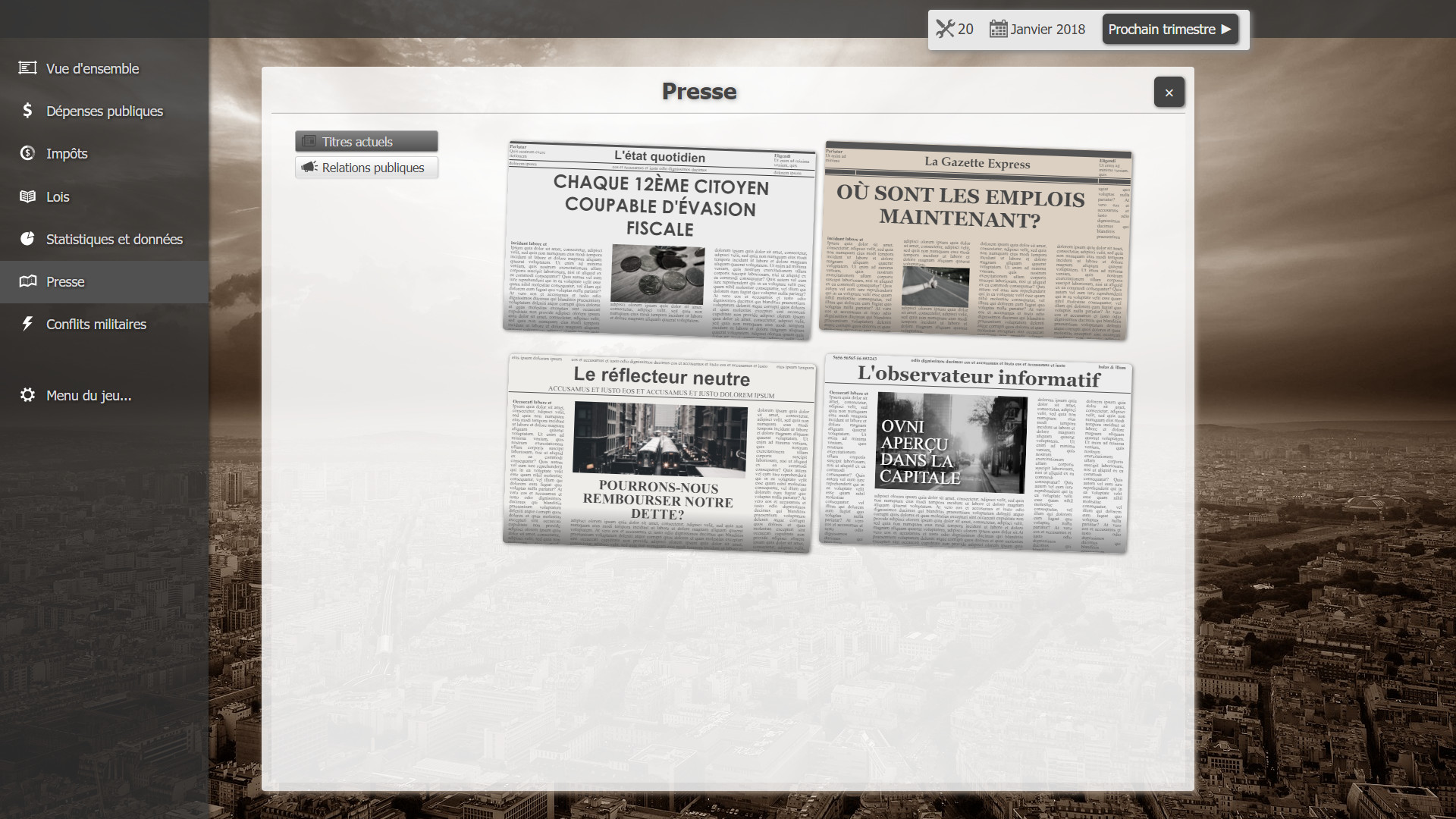 Government Simulator sur Steam