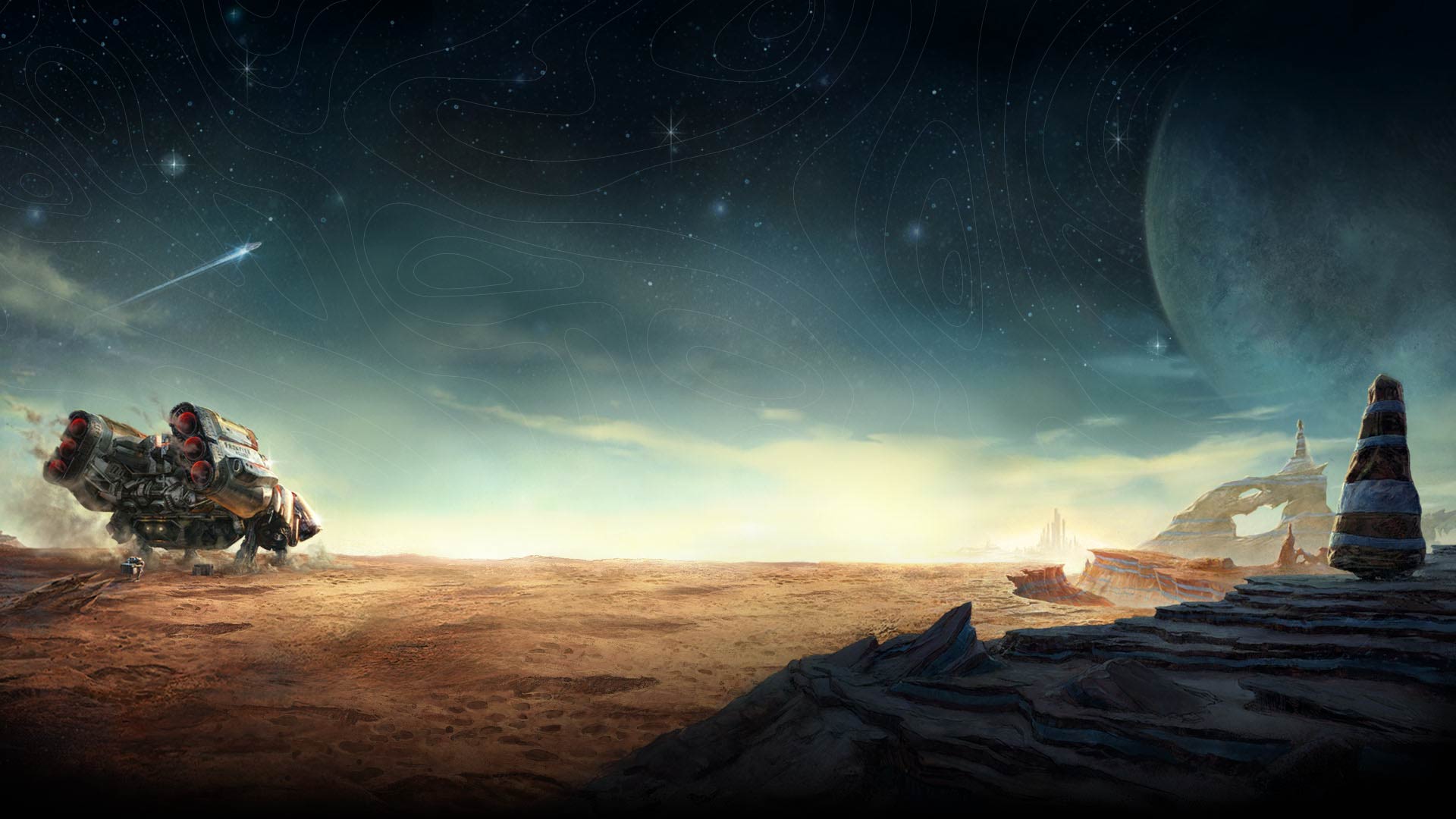 Backgrounds.Gallery | Background - Starfield - Starfield Ship Landing