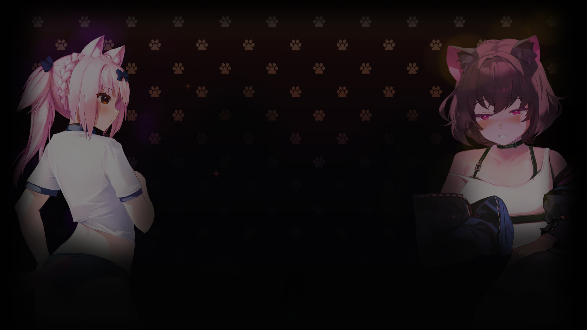 Backgrounds.Gallery | Background - Mosaique Neko Waifus 5 - Tami and Sara